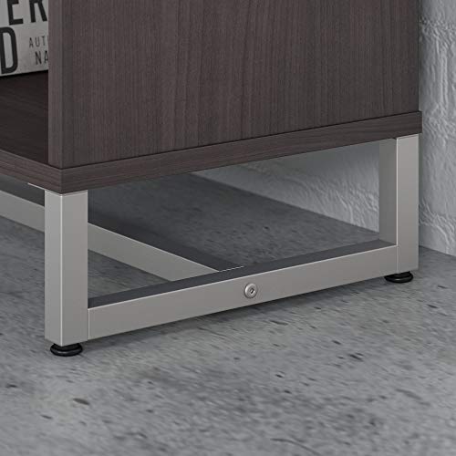 Bush Business Furniture Method 2 Shelf Bookcase Cabinet in Storm Gray