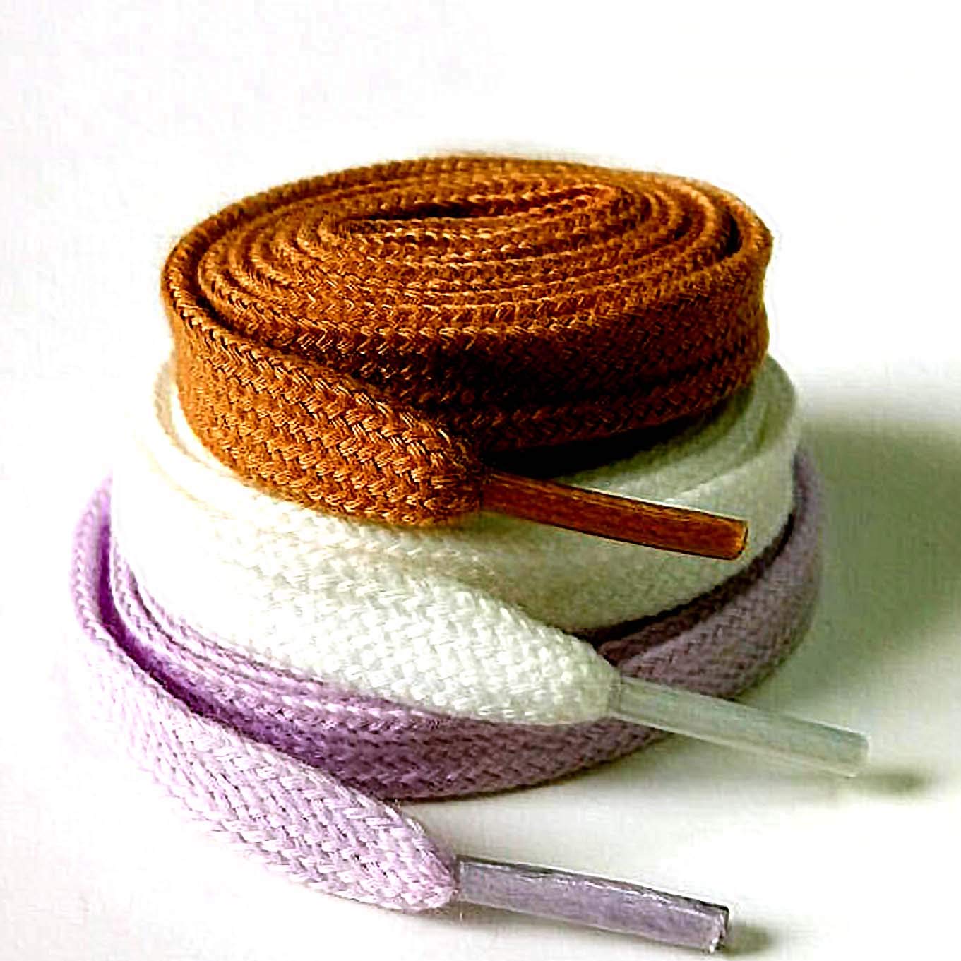 CaseHQ 3 Pair Flat Shoe laces 5/16" Wide Shoelaces for Athletic Tennis Running Sneakers