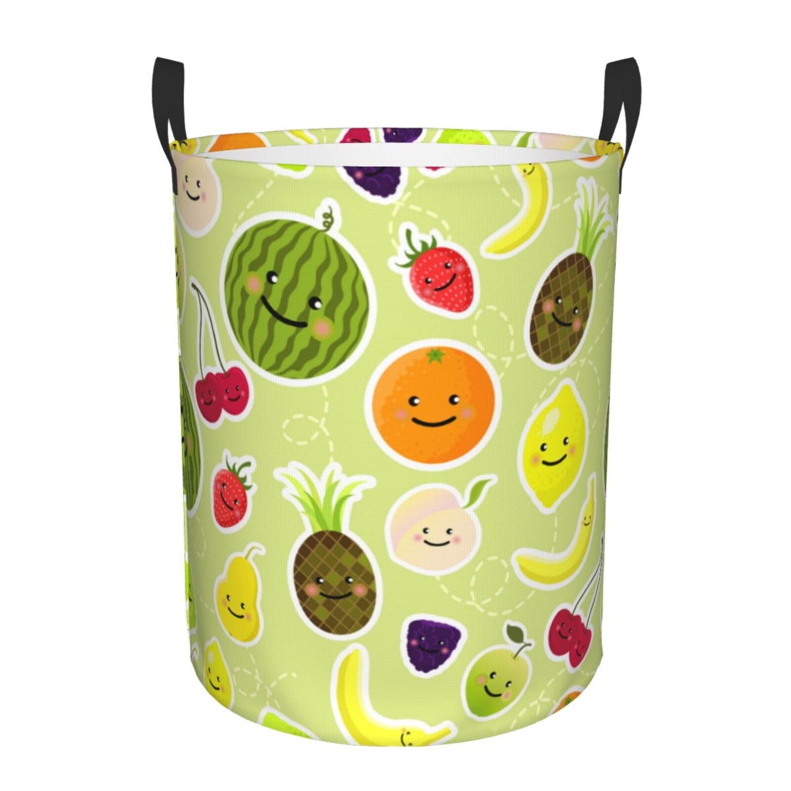 Cute Fruits Laundry Basket Hamper Dirty Clothes Hamper For Laundry Waterproof Laundry Baskets with Handles Storage Basket for Toys Clothes Organizer Bedroom Decor