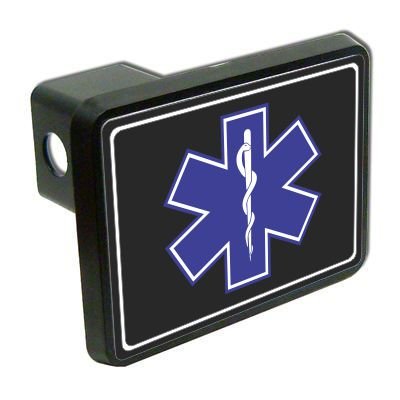 Slap-Art Star of Life EMT Rescue RN 2" Tow Trailer Hitch Cover Plug Truck Pickup RV