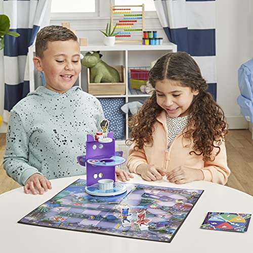 PJ Masks Hasbro Gaming HQ Rescue Kids Board Game, Preschool Games, Race to Stop Romeo, Includes 3D Plastic Tower, Kids Games Ages 4 and Up