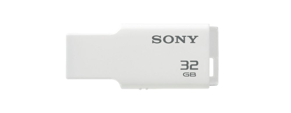Sony 32GB Micro Vault M-Series USB 2.0 Flash Drive, White (USM32GM/W)