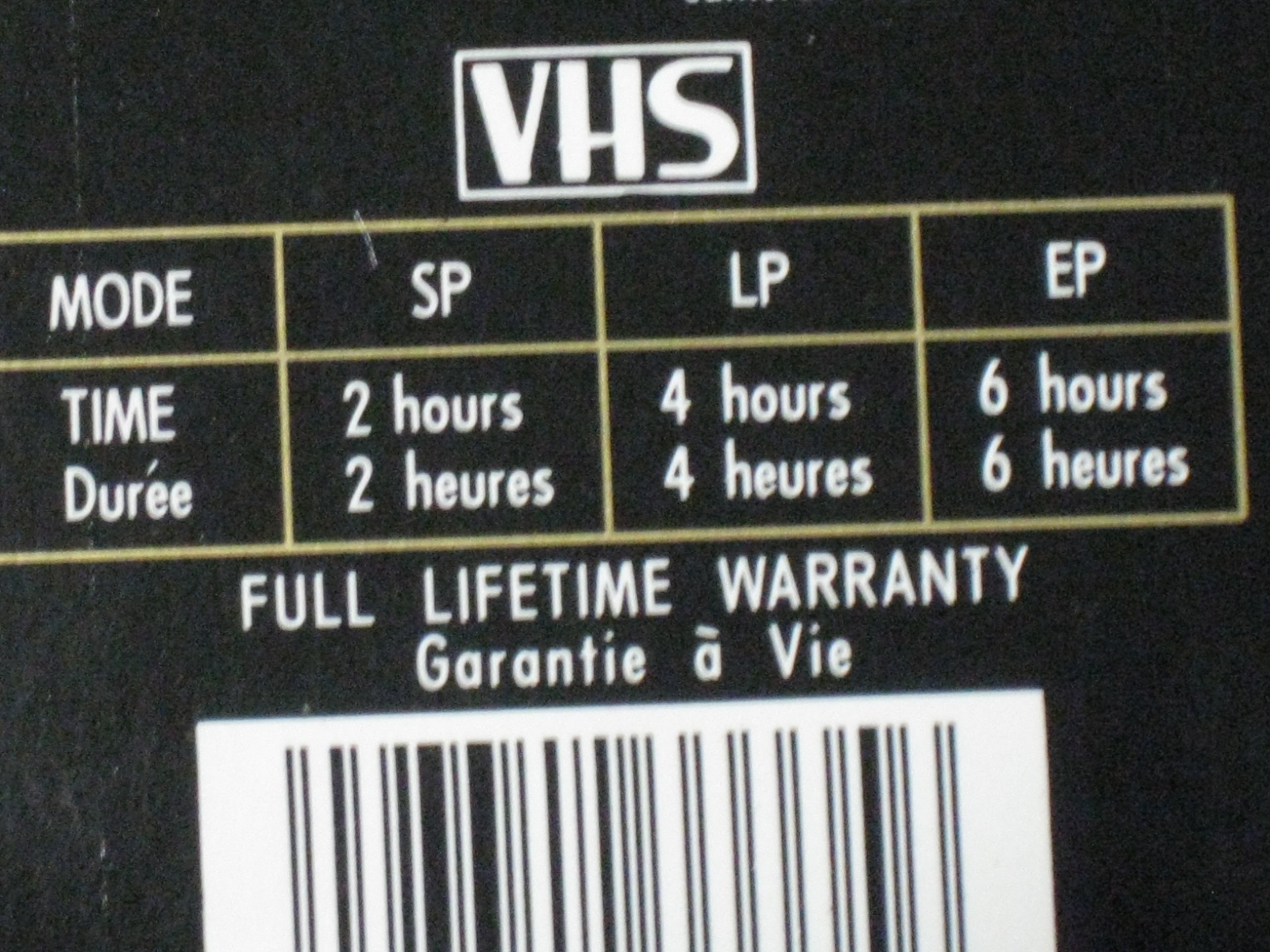 Set of Five High Grade Video Cassettes (VHS) MGM Studio Grade T-120