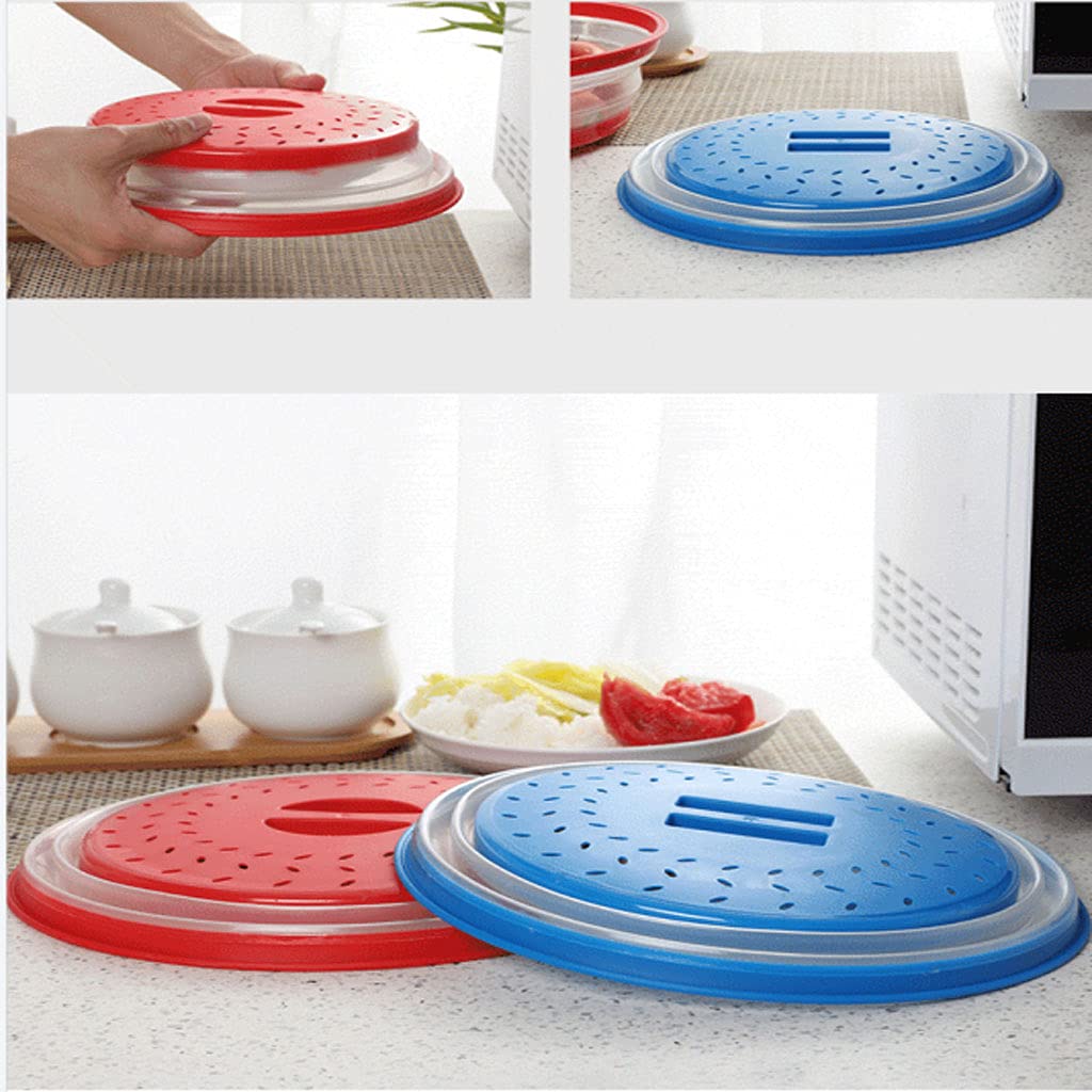Collapsible Microwave Splatter Cover For Food With Silicone Mats, 10.5 Inch, Dishwasher-safe, Microwave Plate Cover With Steam Vent,BPA-Free Silicone & Plastic (gray)