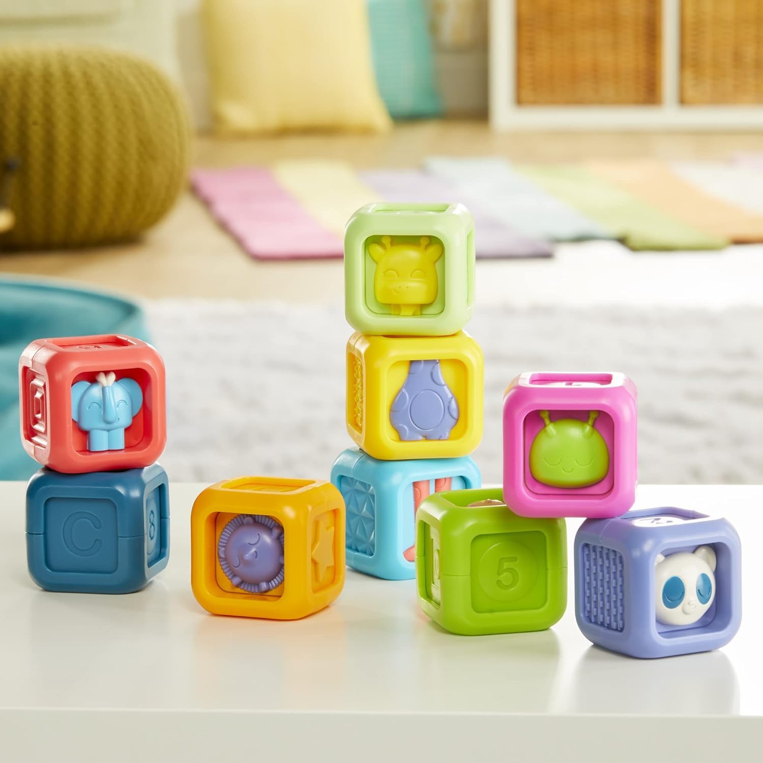 Playskool Critter Building Blocks, Toddler and Baby Toy for Ages 6 Months and Up (Amazon Exclusive)