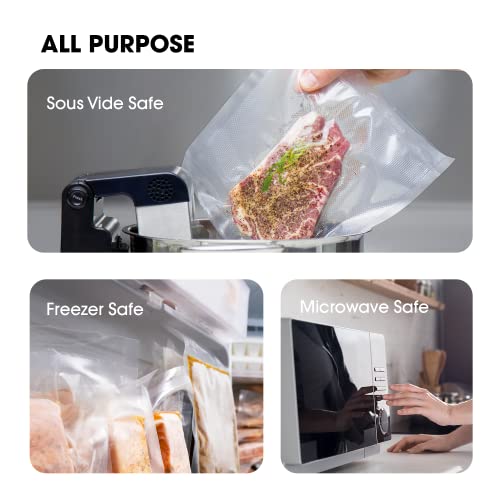 Vacuum Sealer Roll (8β x 75β and 11β x 75β) Keeper with Cutter - Premium Seal Bags for Food Saver, Ideal for Meal Prep, Sous Vide, and Storage, Vesta Precision