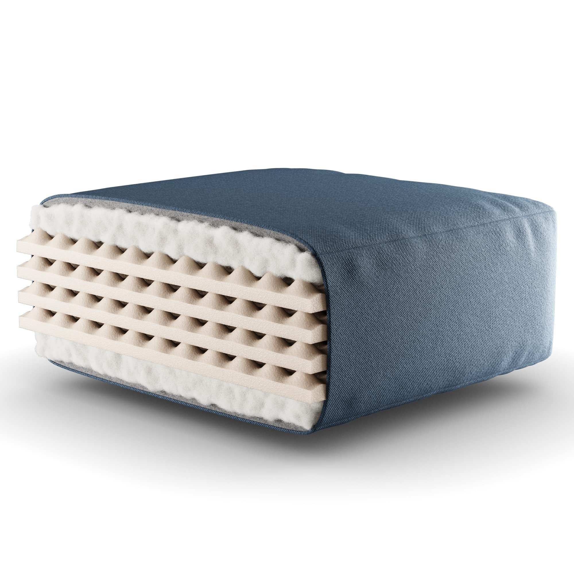 by The Futon Factory Cooling Gel Memory Foam 8 inch Futon Mattress - Solid Khaki Cover - Full Size - CertiPUR Certified Foams - Made in USA - (Frame not Included)