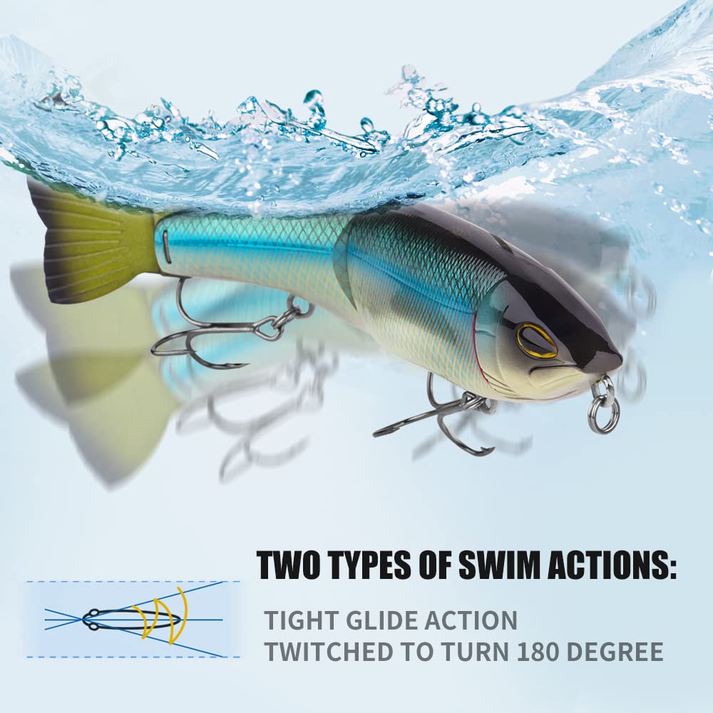 CHA CHA Glide (Wahoo) Fishing Lures Glide Bait Animated Segmented Swimbait Unique Swimming Lifelike Design