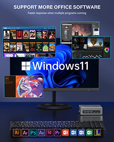 KAMRUI Mini PC Intel 11th Gen i5-11320H(Up to 4.5 GHz) Windows 11 Pro, Mini Computers 16GB RAM 512GB SSD, Mini Desktop Computer Super Fast WiFi BT Type-C USB3.0 4K UHD Triple Display VESA Home Office