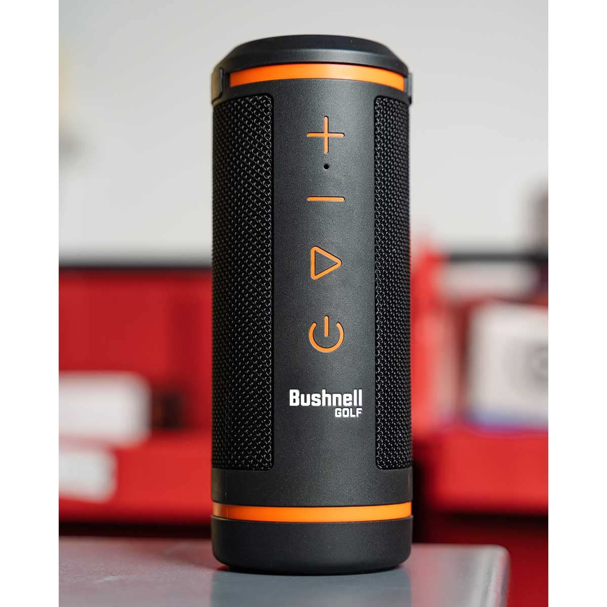 Bushnell Wingman GPS Golf Speaker Bundle - Music & Audible Distances Bluetooth Speaker for Golf Cart - Score Tracking, 3D Flyovers & 36,000+ Courses - Includes PlayBetter Protective Neoprene Pouch