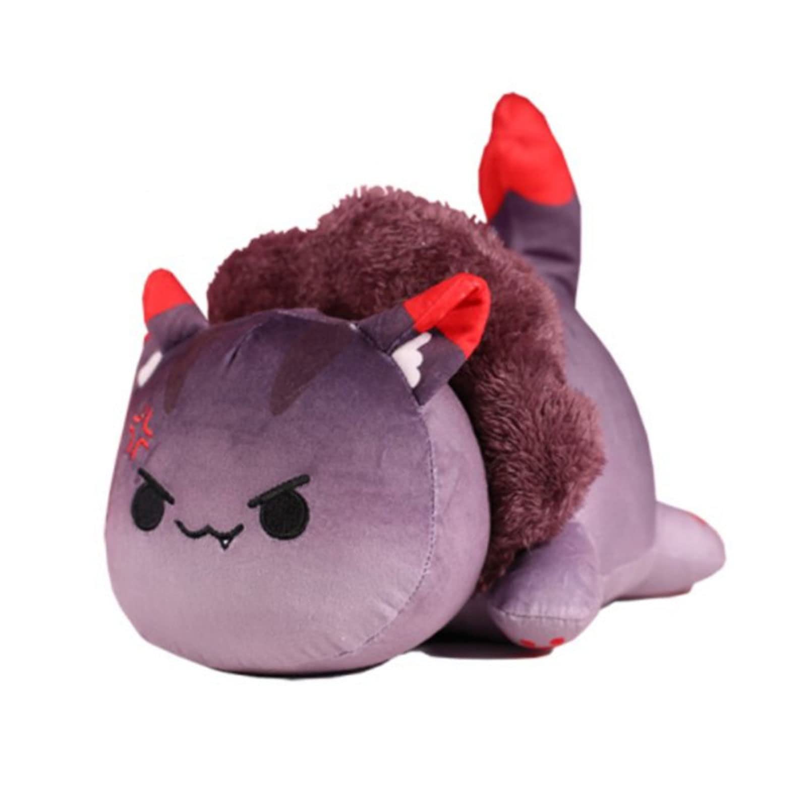 Cute Cat Plush Toy Figure, 3D Soft Stuffed Pillow Decoration, Great Gift for Kids (Chocolate Cat)