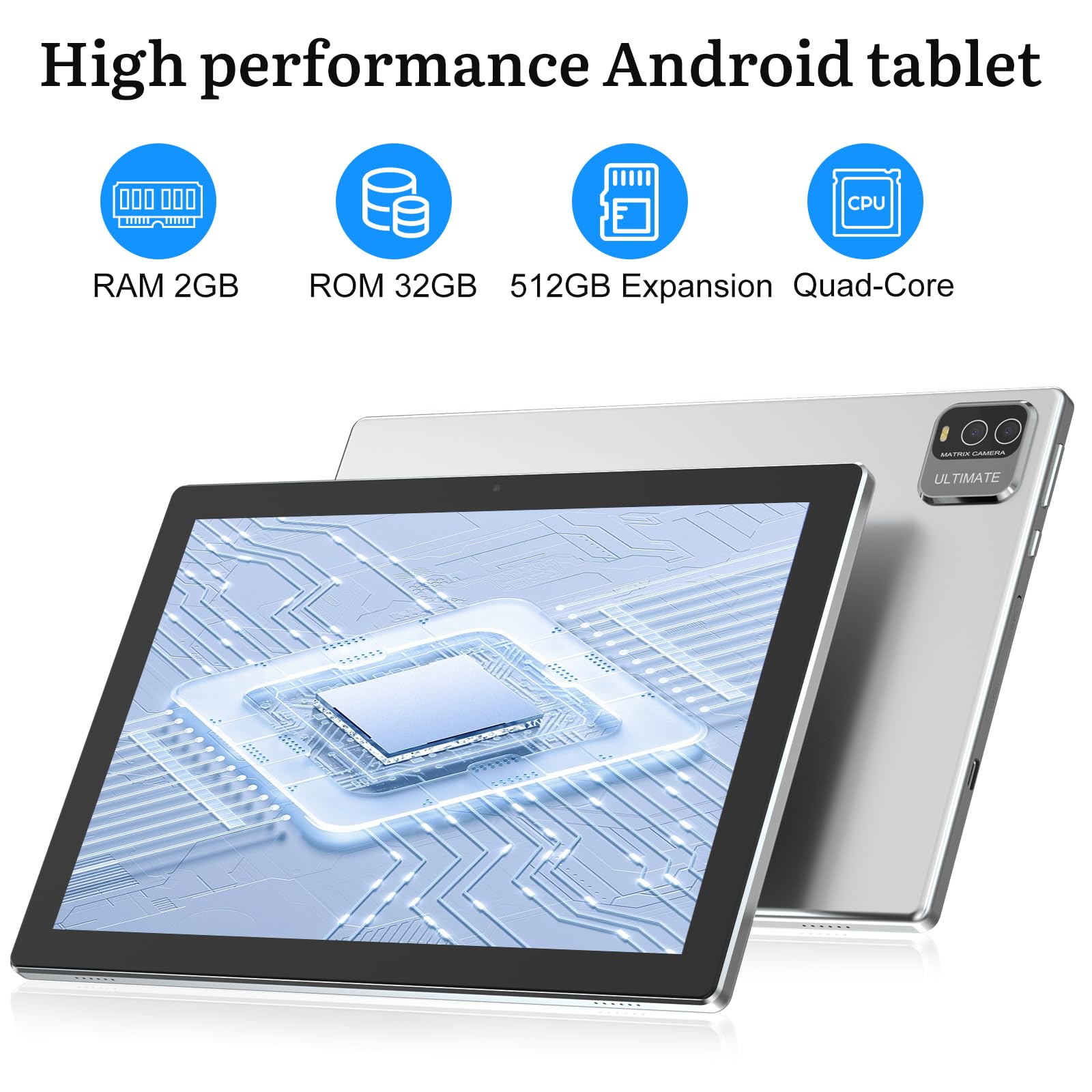 BYANDBY 10 inch Tablets,Android 11.0 Tablets with Case, 64GB ROM (512GB Expandable Storage) Quad Core Processor, IPS Touch Screen, 8MP Camera, WiFi, 6000mah Battery, (with Pen)