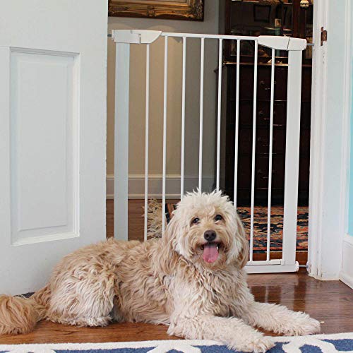 Cardinal Gates Extra Tall Auto-Close Pressure Baby Gate, 29½" to 32½" Wide, Easy One Hand Operation Makes This Walk Through Baby Gate Convenient