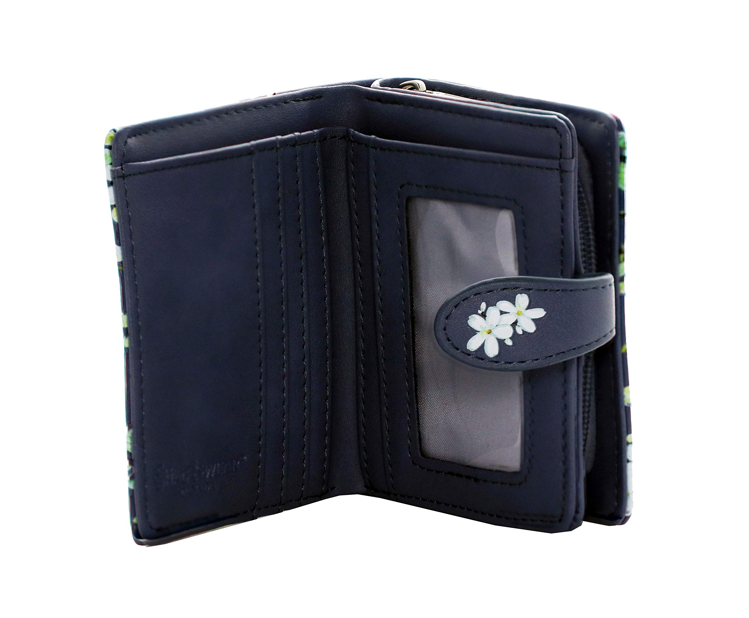 Shag Wear Chickadee Garden Small Zipper Women's Wallet (Sky Blue)