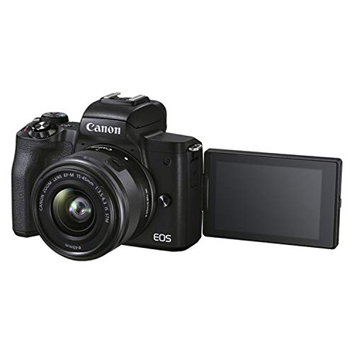 Canon EOS M50 Mark II Mirrorless Digital Camera with EF-M 15-45mm f/3.5-6.3 is STM Lens + 75-300mm F/4-5.6 III Lens+ 64GB Memory Card, Professional Photo Bundle (42pc Bundle)