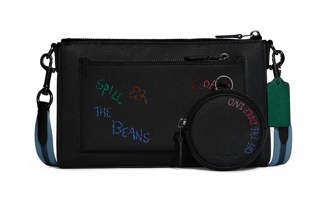 Coach Womens Holden Crossbody With Diary Embroidery (QB/Black Multi)