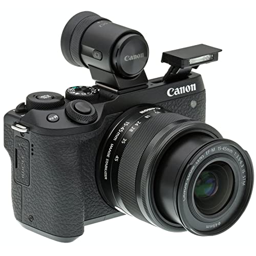 Canon EOS M6 Mark II Bundle: 15-45mm & 55-200mm Lenses, EVF-DC2 Viewfinder, Tripod, 64GB Memory Card, Accessories β Complete Photography Kit