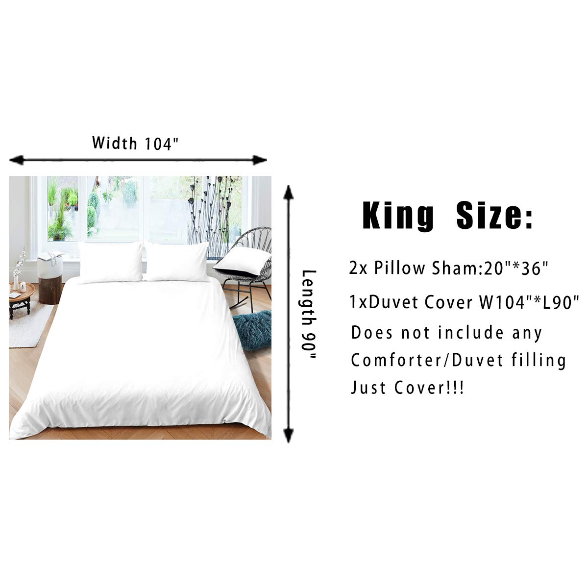Feelyou Abstract Comforter Cover Set Modern Abstract Art Bedding Set for Boys Girls Children White Grey Blue Pattern Bedding Duvet Cover Set Room Decor King Size Bedspread Cover 3Pcs