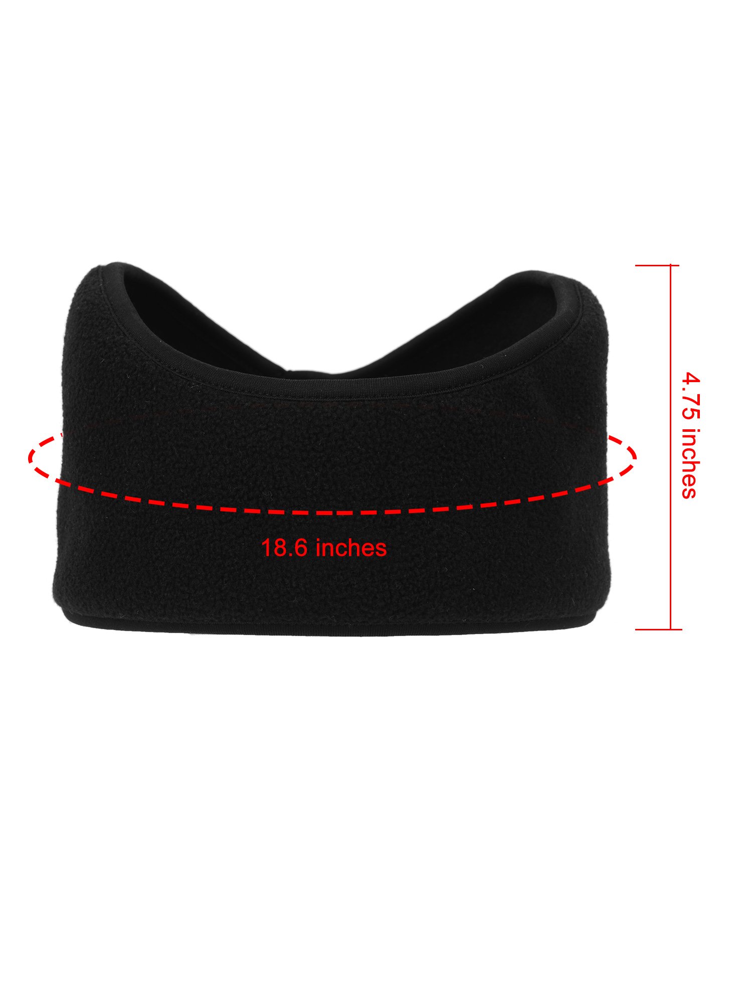 BBTO 3 Pcs Ear Warmer Fleece Headbands Ear Muffs Winter Running Gear for Women Men Adult(Black)