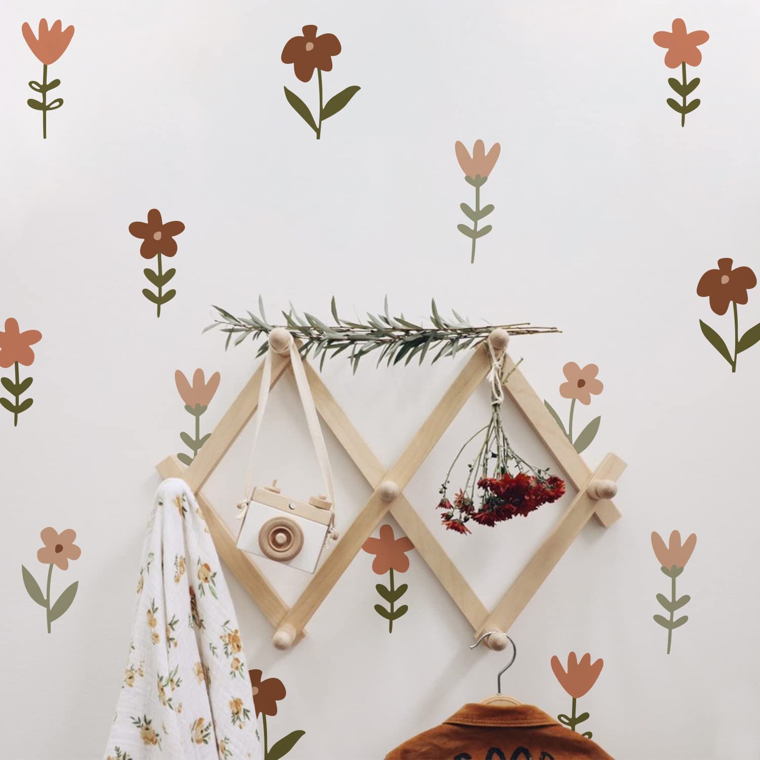 Boho Tree Wall Stickers Girls Bedroom Removable Wall Decals Nursery Kids Room Decor Vinyl Murals
