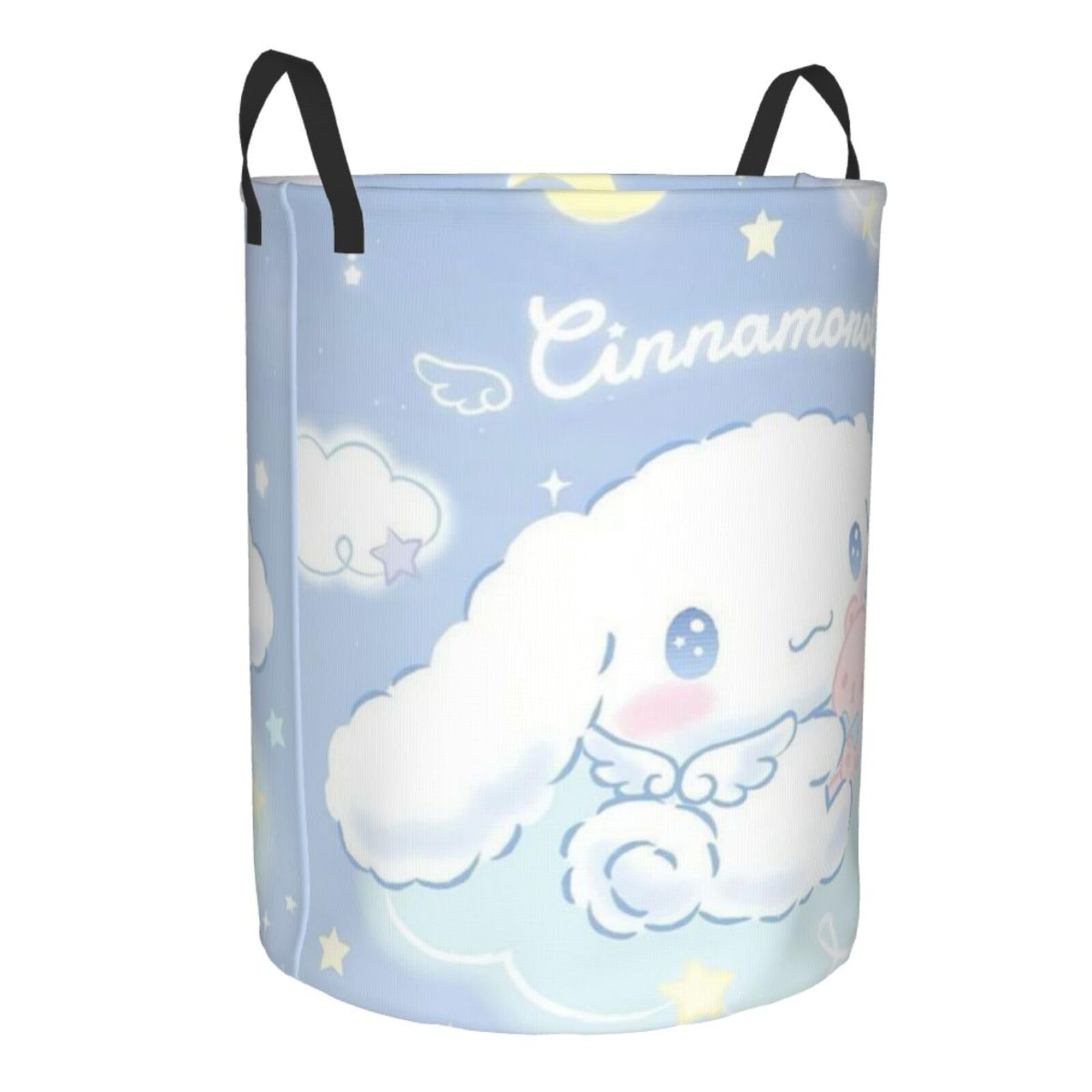 Cute Cartoon Laundry Hamper Circular Laundrys Basket Waterproof Foldable Storage Clothes Bag For Home Bathroom Qi13