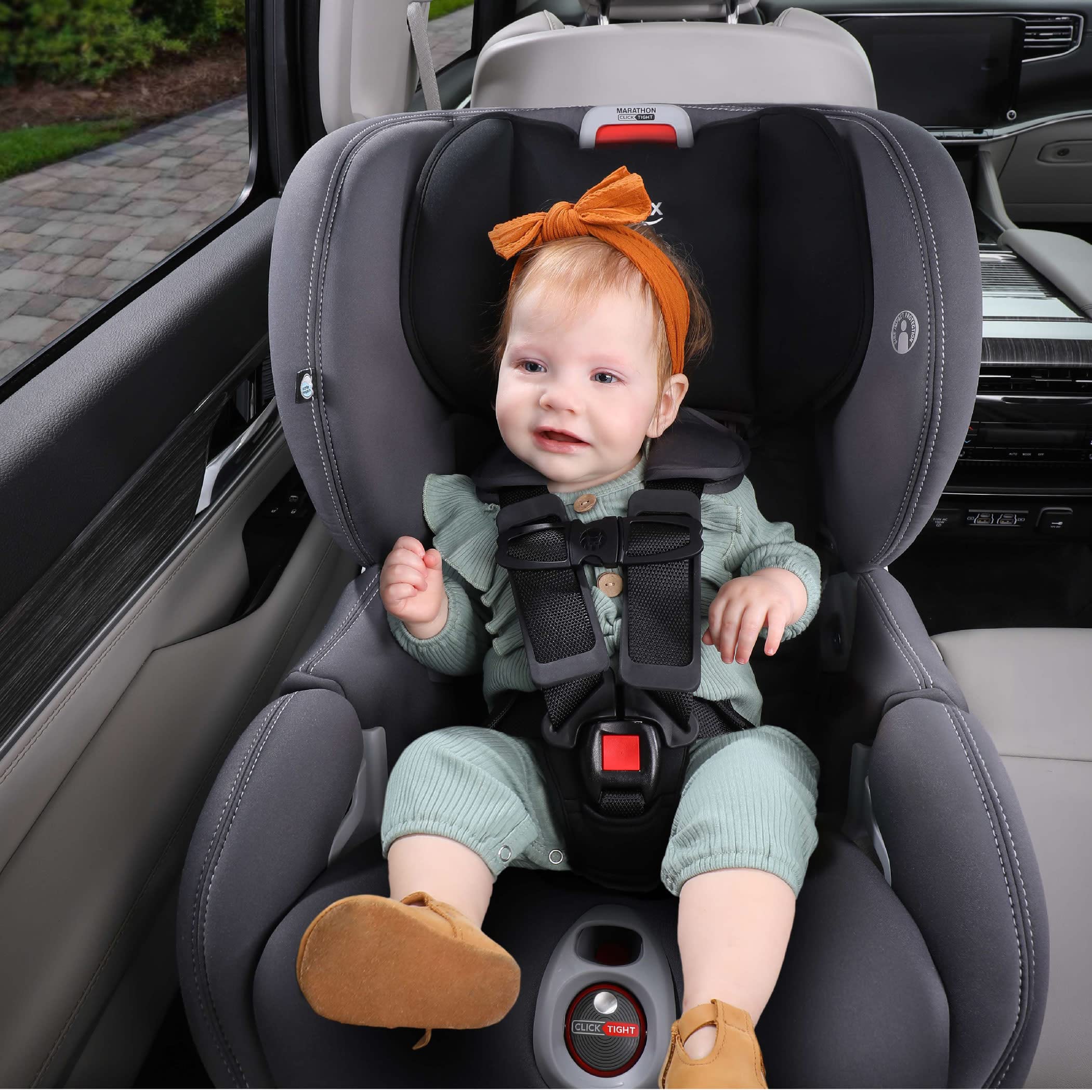 Britax Marathon ClickTight Convertible Car Seat, Dual Comfort Grey - Moisture Wicking & Ventilating Fabric [Amazon Exclusive]