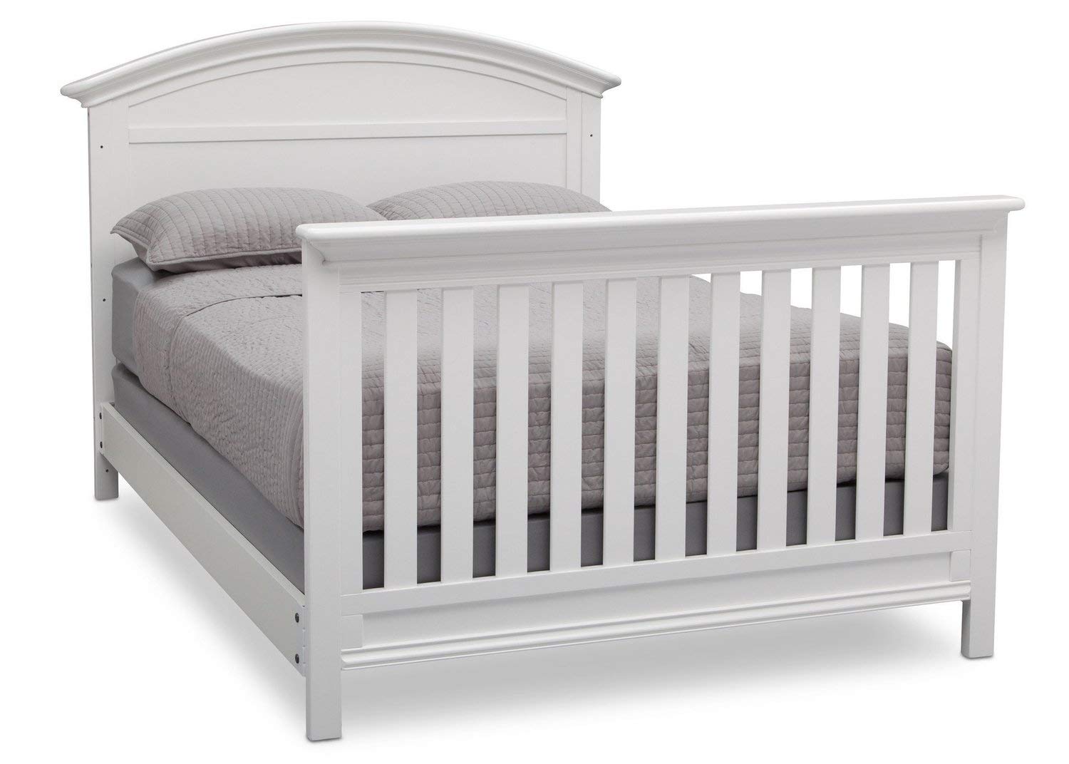 CC KITS Full-Size Conversion Kit Bed Rails for Serta Aberdeen, Adelaide, Ashland, Banbury, Barrett, Bethpage, Fairmont, Fall River, Fernwood & Mid-Century Modern Lifestyle 4-in-1 Cribs (Bianca White)
