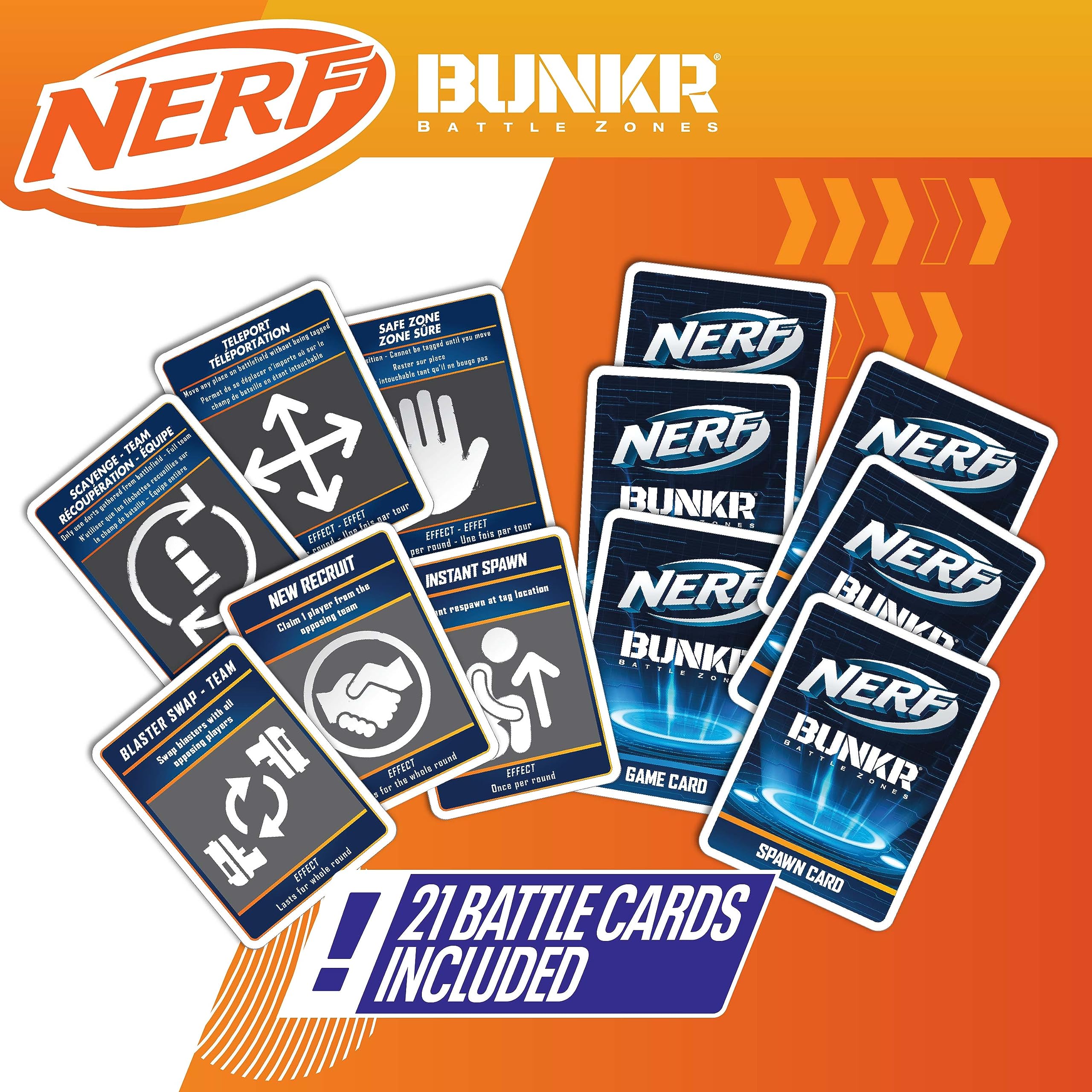 NERF BUNKR Officially Licensed Battle Royale Inflatable Bunker Battlezone - 5 Piece Barricade Set Crates Barrels