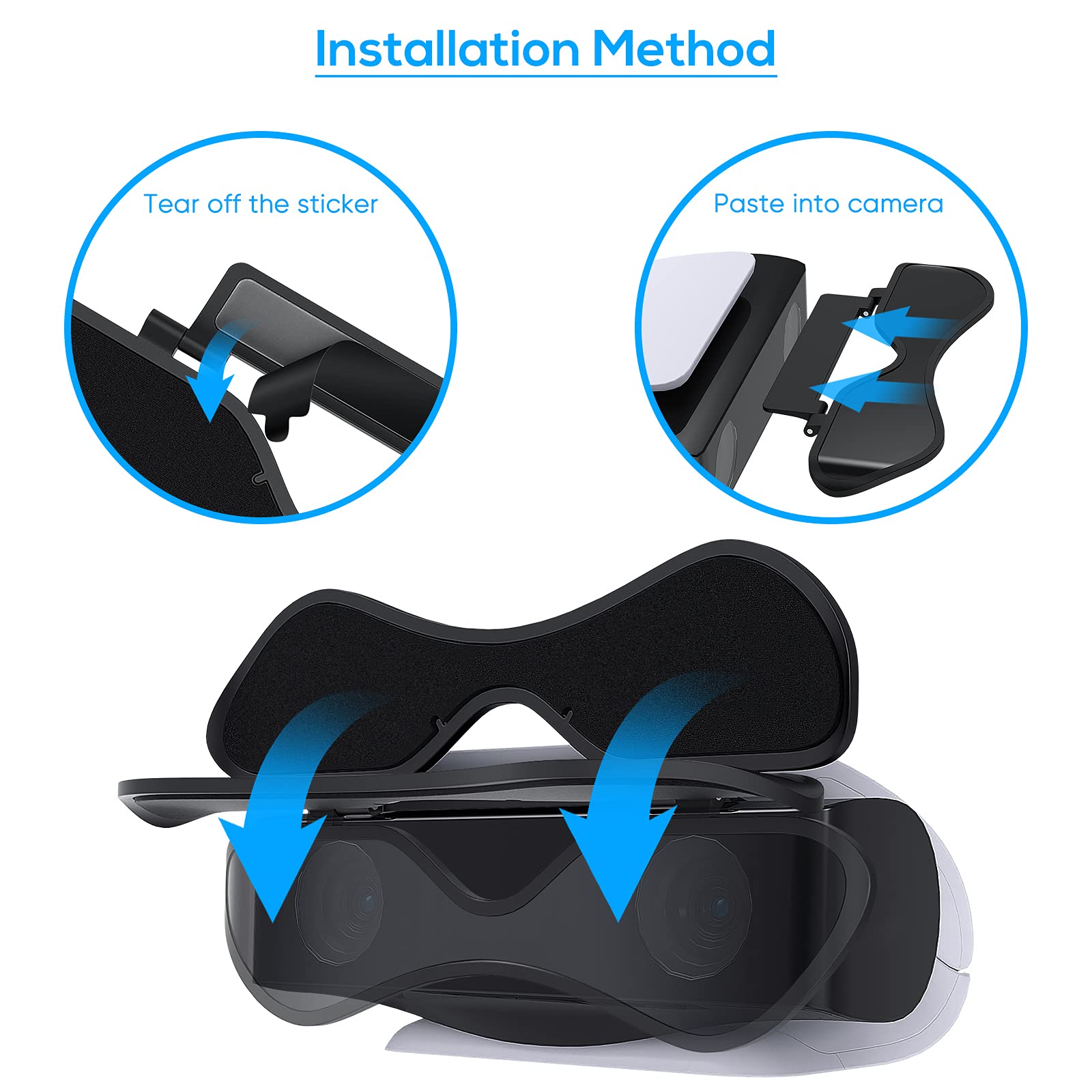 Privacy Shield Compatible with PS5 Camera, YUANHOT Protective Concealing Lens Cover Compatible with Playstation 5 HD Camera (NO Camera Included)