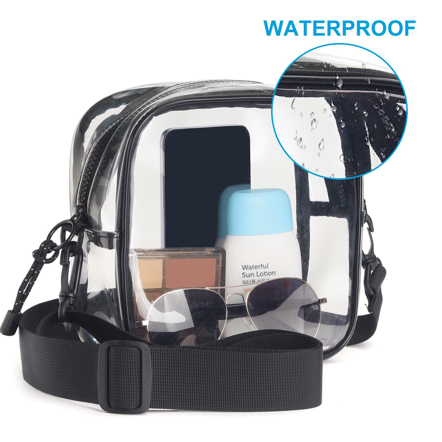 Neurora Clear Purses for Women Stadium, Clear Bag Waterproof for Ballgames, Festivals, More Flexible and Durable Design