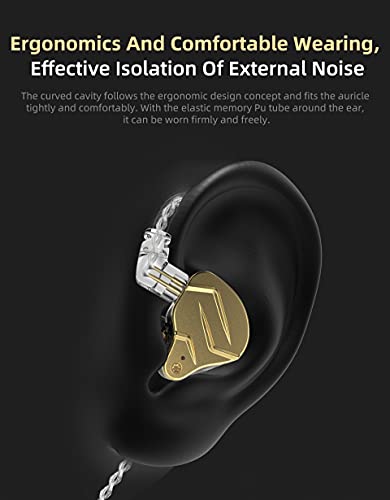 KZ ZSN Pro X Dual Driver in Ear Earphone 1BA 1DD Wired Earphone HiFi Sport Gaming Earbuds Headphones Compatibility for Phone Computer Tablet