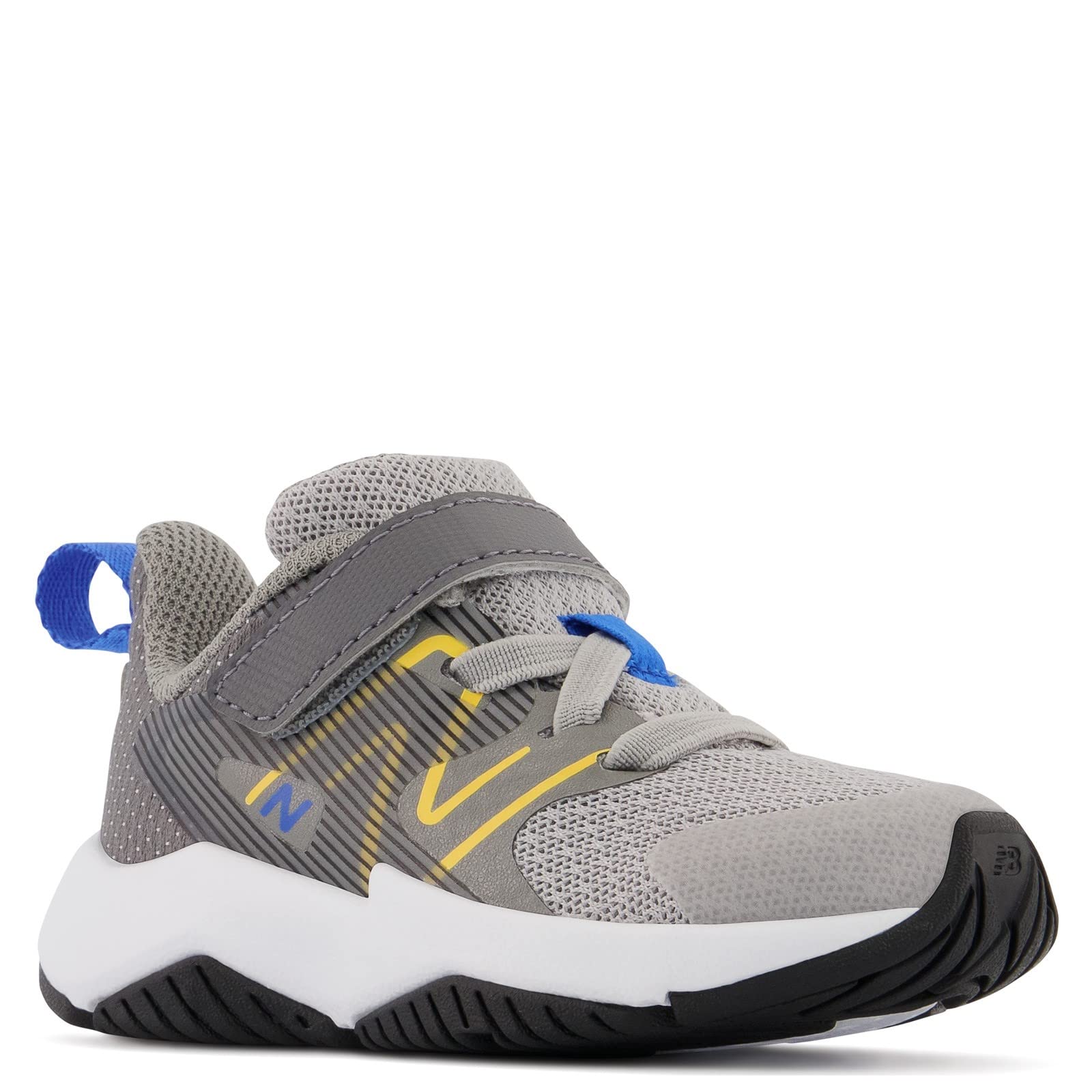 New Balance Kid's Rave Run V2 Hook and Loop Running Shoe, Rain Cloud/Vibrant Apricot/Marblehead, 7 W US Toddler (1-4 Years)