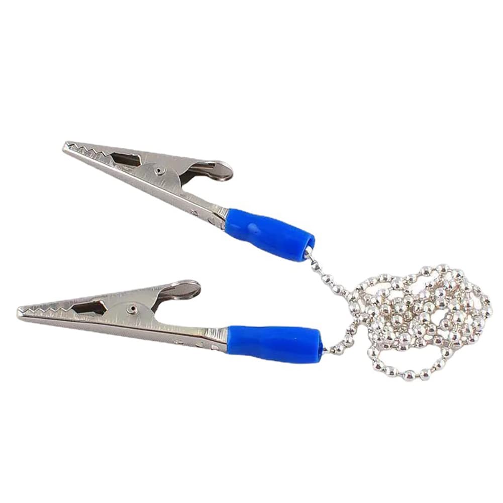 ccHuDE 4 Pcs Metal Napkin Clips Napkin Neck Chain Clip Flexible Bib Holder Clips Dental Bib Clips Napkin Chain Clips Napkin Lanyard with Clips for Dining