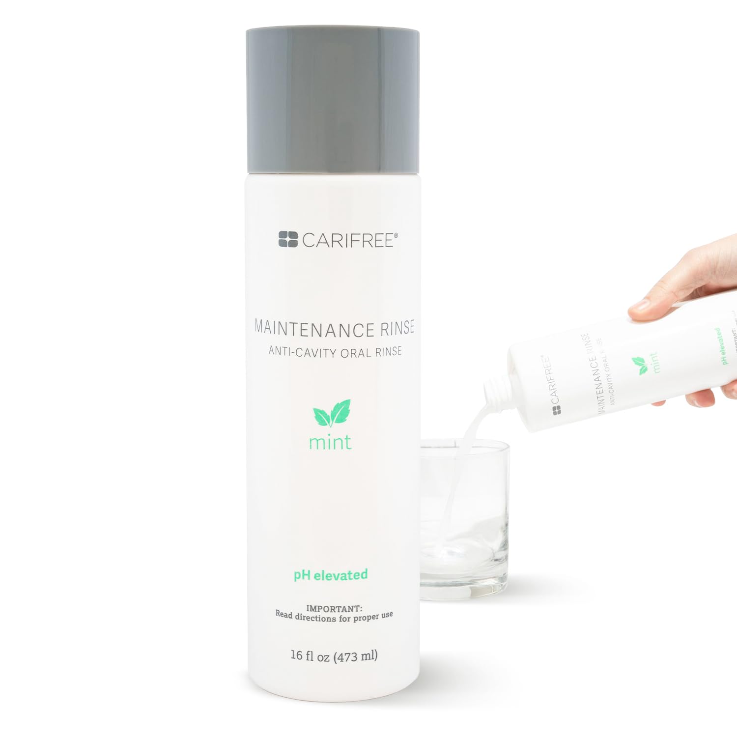 CariFree CTx3 Fluoride Rinse Dentist Recommended Mouthwash, Anti-Cavity, Neutralizes Oral pH (Mint)