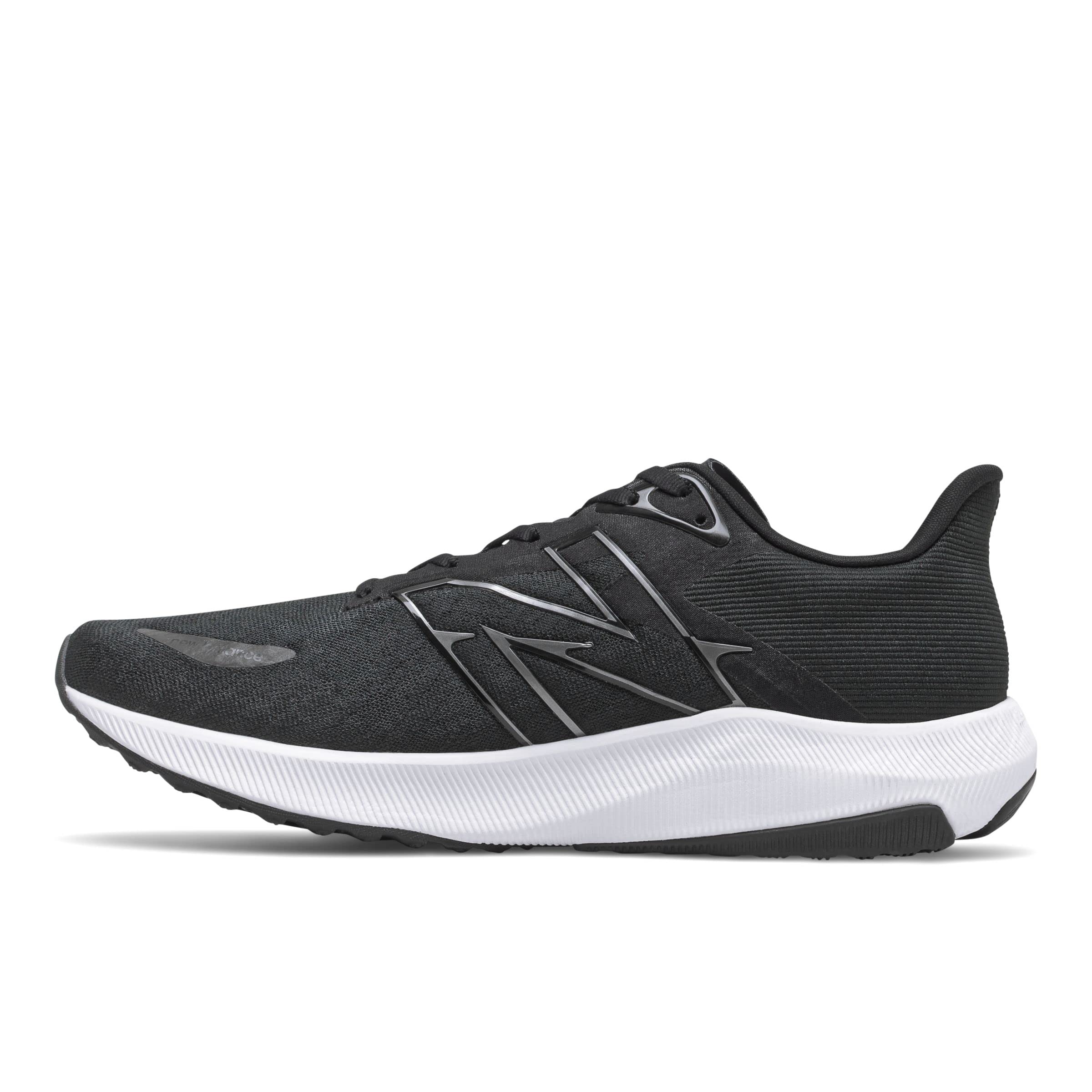 New Balance Men's FuelCell Propel V3 Running Shoe, Black/White, 14