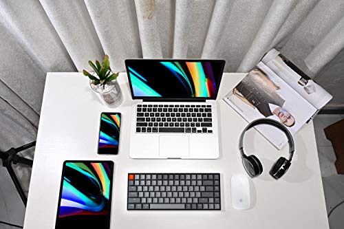 Keychron K2 75% Layout RGB Bluetooth Wireless Mechanical Keyboard with Gateron G Pro Red Switch/Anti Ghosting/N-Key Rollover, Compact 84 Keys USB Wired Gaming Keyboard for Mac Windows-Version 2