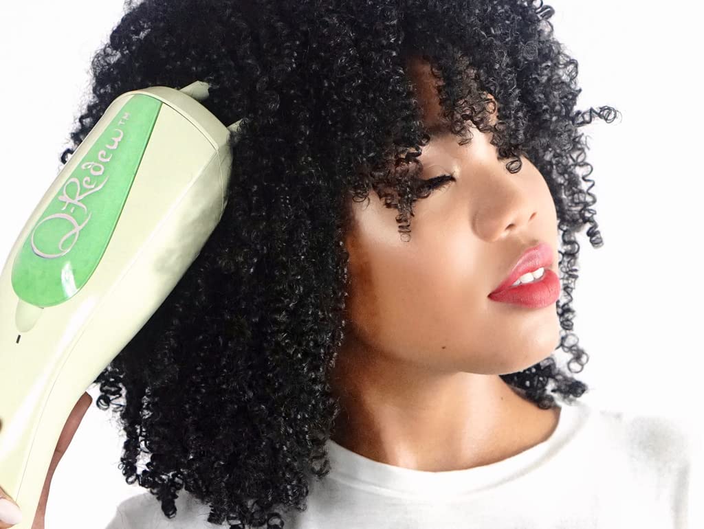 Q-Redew Original Handheld Steamer for All Hair Types - Hydrates, Reshapes, Detangles, Restyles, Stretches, Deep Conditions, Adds Volume - 120V 650W