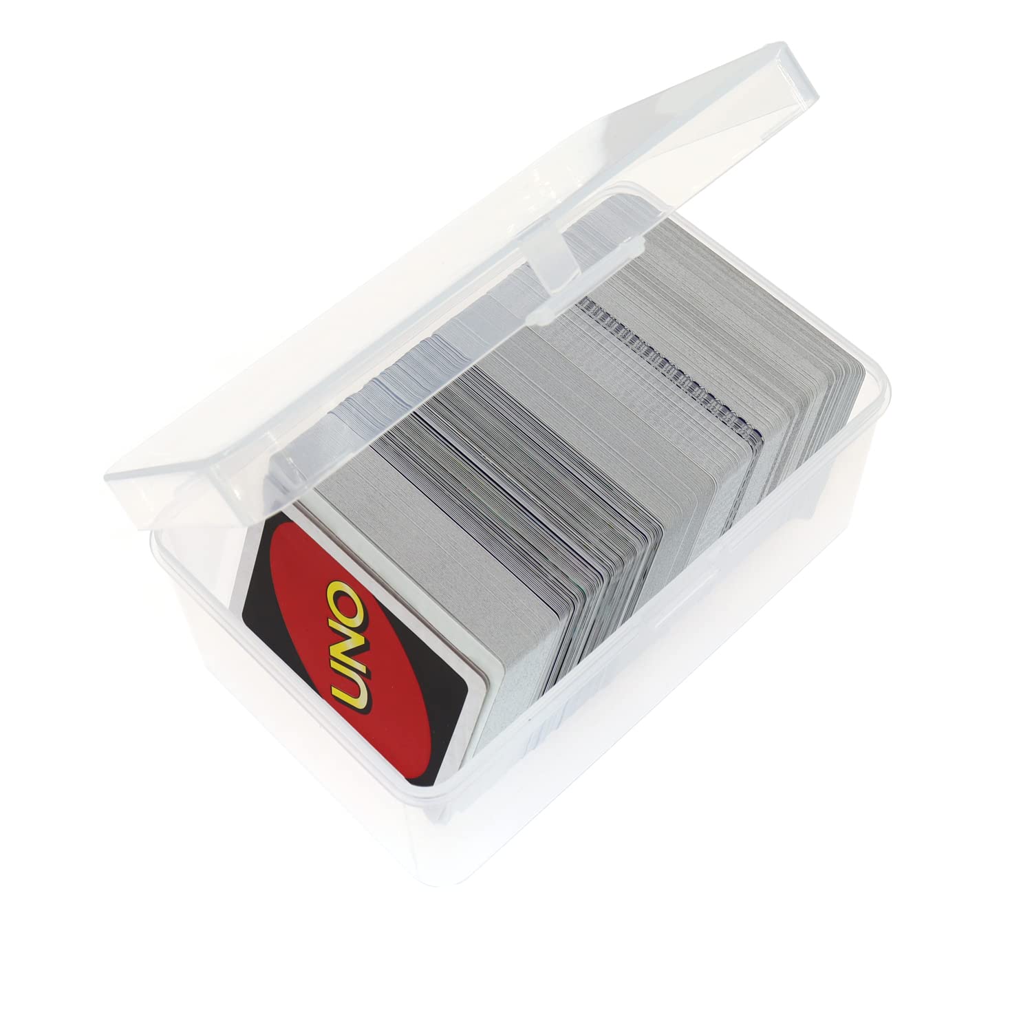 Cwdew 2PCS High Capactiy Playing Card Case Holder Plastic Trading Card Storage Box Card Deck Box Sports Baseball Game Card Storage, Each Box Holds Up to 470pcs Standard Size Cards