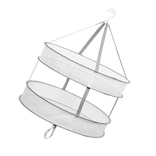 Homoyoyo 2pcs Holder Organizer Swimsuit Round Underwear -Tiers cm Windproof Clothes for Mesh, Tier Collapsible - Dryer Foldable Net Sweater Mesh Sweaters Hanger Multipurpose Rack Socks