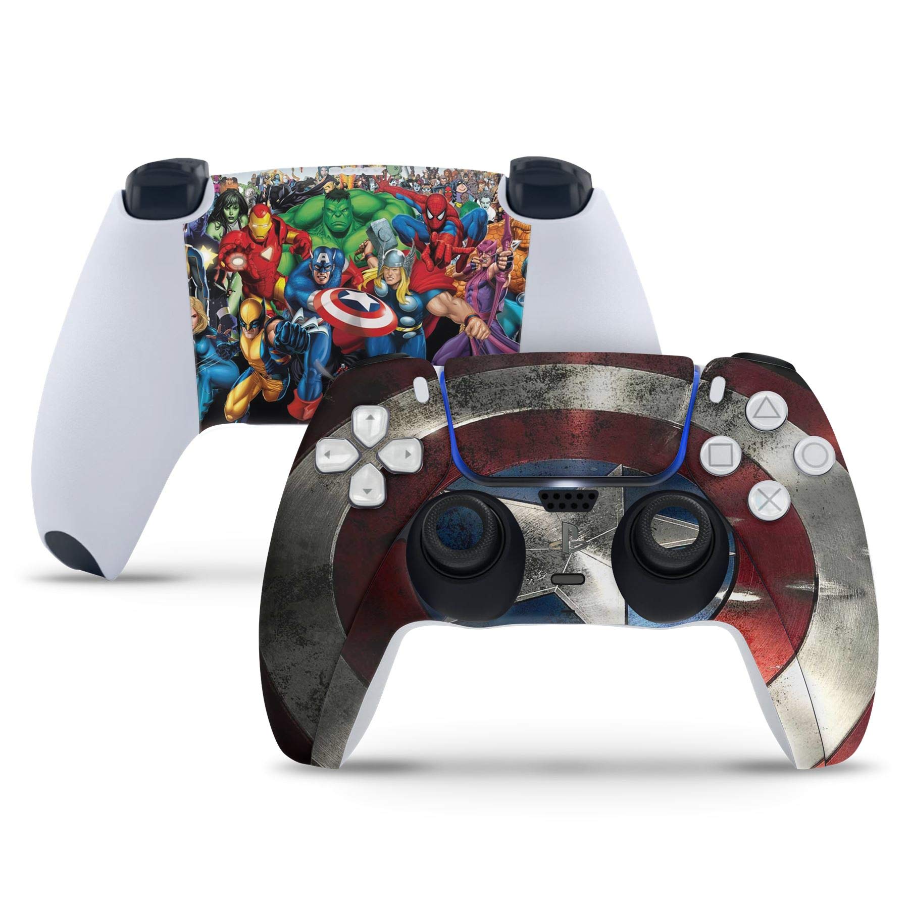 PS5 Disk Console Superhero Skins for PS5 Disk Playstation 5 Console Decal Sticker + 2 Controller Set