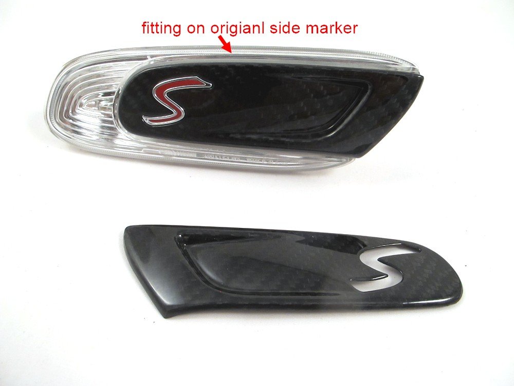 ATEX Dry Carbon Side Markers Scuttle Vents Overlay Cover for Mini Cooper F55/F56 S