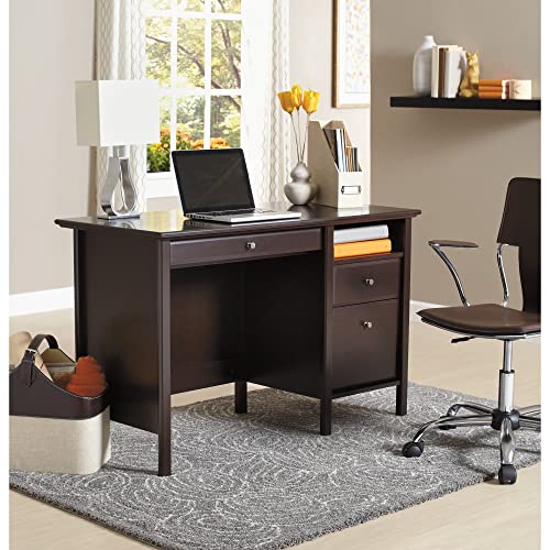 RealspaceĀ® Chase 47"W Writing Desk, Dark Chestnut