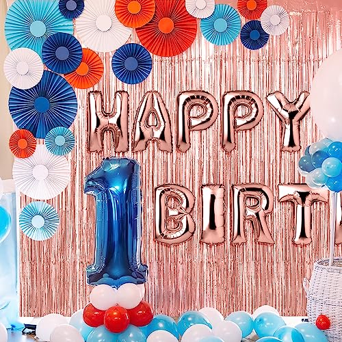 Fringe Backdrop Tinsel Curtain Backdrop 2 Pack 3.3 x 9.9 ft Foil Fringe Curtains Rose Gold Backdrop Streamers Tinsel Backdrop Curtain Photo Backdrop Curtain for Rose Gold Birthday Party Decorations