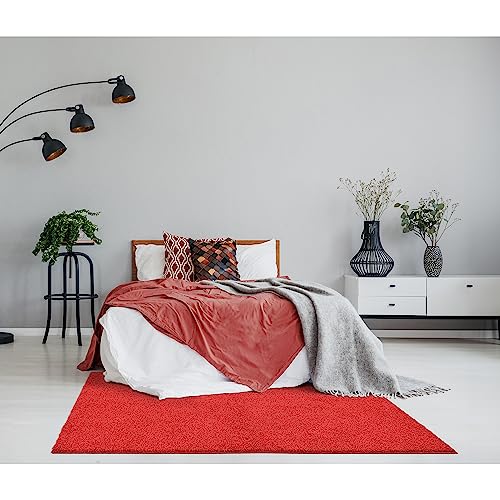 Garland Rug Skyline Shag 5 Ft. x 7 Ft. Area Rug Chili Red
