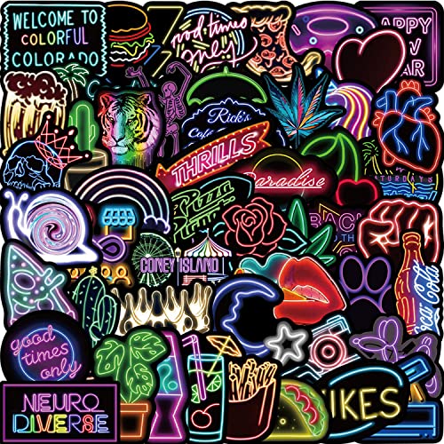 LAGOM DREAMBOAT Fashionable Cyberpunk Style Waterproof Stickers, Create Unique Looks- 50 Pieces per Pack