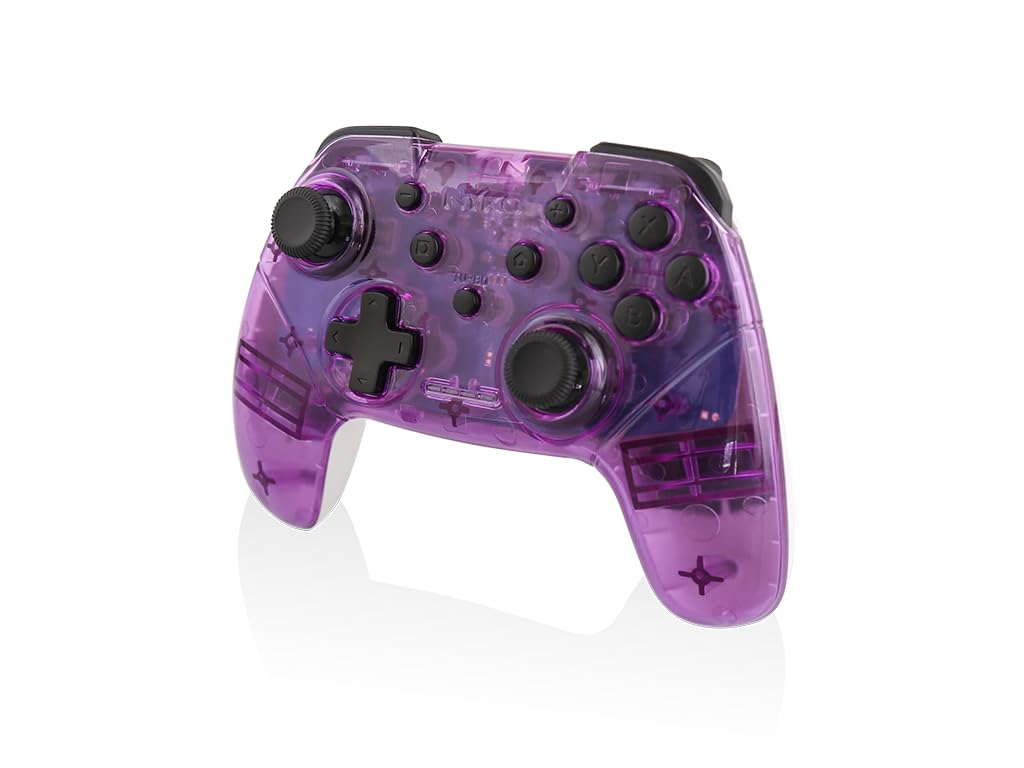Nyko Wireless Core Controller – Bluetooth Pro Controller Alternative with Turbo and Android/PC Compatibility for Nintendo Switch – Purple/White