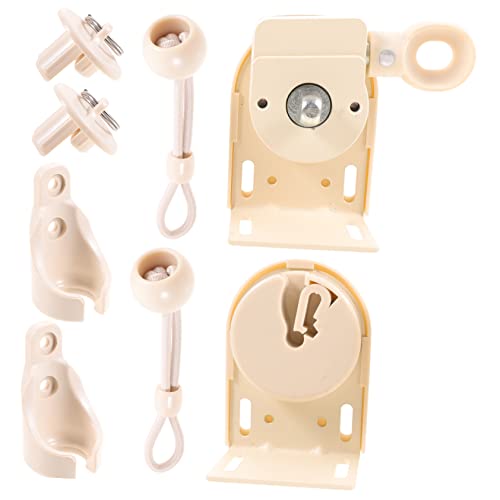 Garneck 5 Sets Headrail Accessories Bungee Replacements Shower Windproof Outdoor Cap Blinds Curtain Exterior Crank Holder Bracket Down Ring Over for Indoor Bed with Cord Tie Shutter