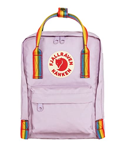 FjƤllrƤven KƄnken Rainbow Mini Backpack for Men, and Women - Durable Fabric with Adjustable Shoulder Straps, and Lightweight Backpack Pastel Lavender/Rainbow One Size One Size