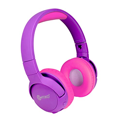 Contixo V10 Plus 7 inch Kids Learning Tablet Bundle - 2GB RAM 32GB Storage, Bluetooth, Android 10, Dual Cameras, Parental Control, Come with Kids Bluetooth Headphone & Tablet Bag - Purple-Set