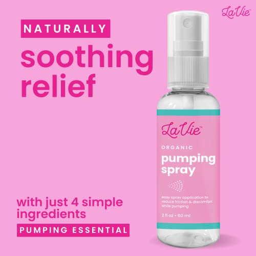 LaVie⢠Organic Pumping Spray, Pump Spray Breastfeeding, Breast Pumping Oil, Nipple Spray Pumping, Breast Pump Spray, Lubricant for Breast Shields and Flanges, Prevents Sore Nipples - 2 Oz